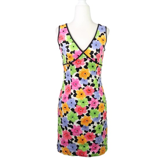 Kenar | Dresses | Vintage 9s Kenar Multicolor Watercolor Floral Print ...